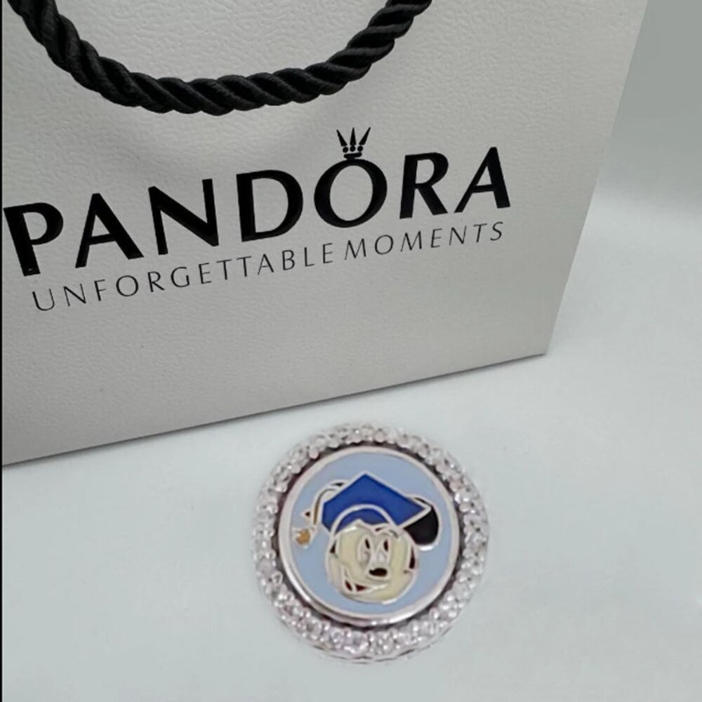 Pandora Mickey Graduation Class Of 2024 Charm Button … - Gem